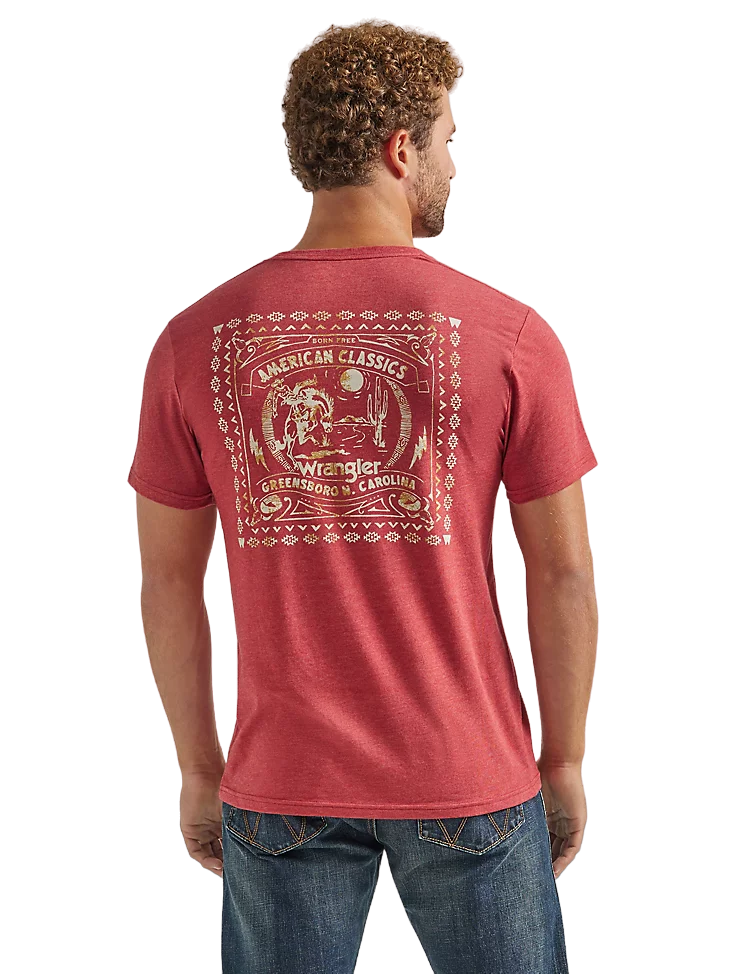 Brick Red Wrangler Men's American Classic Graphic T-shirt