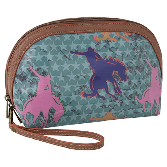 Trenditions Women's Catchfly Dome Cosmetic Bronco Bag - Stylish Western ...