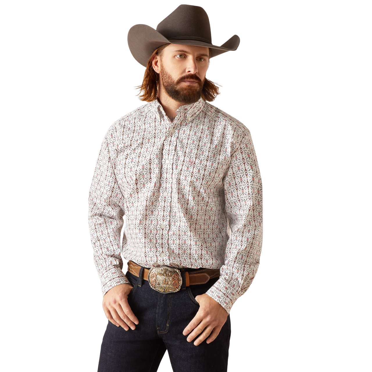 Shop Ariat Men's Edgar Classic Fit White Shirt