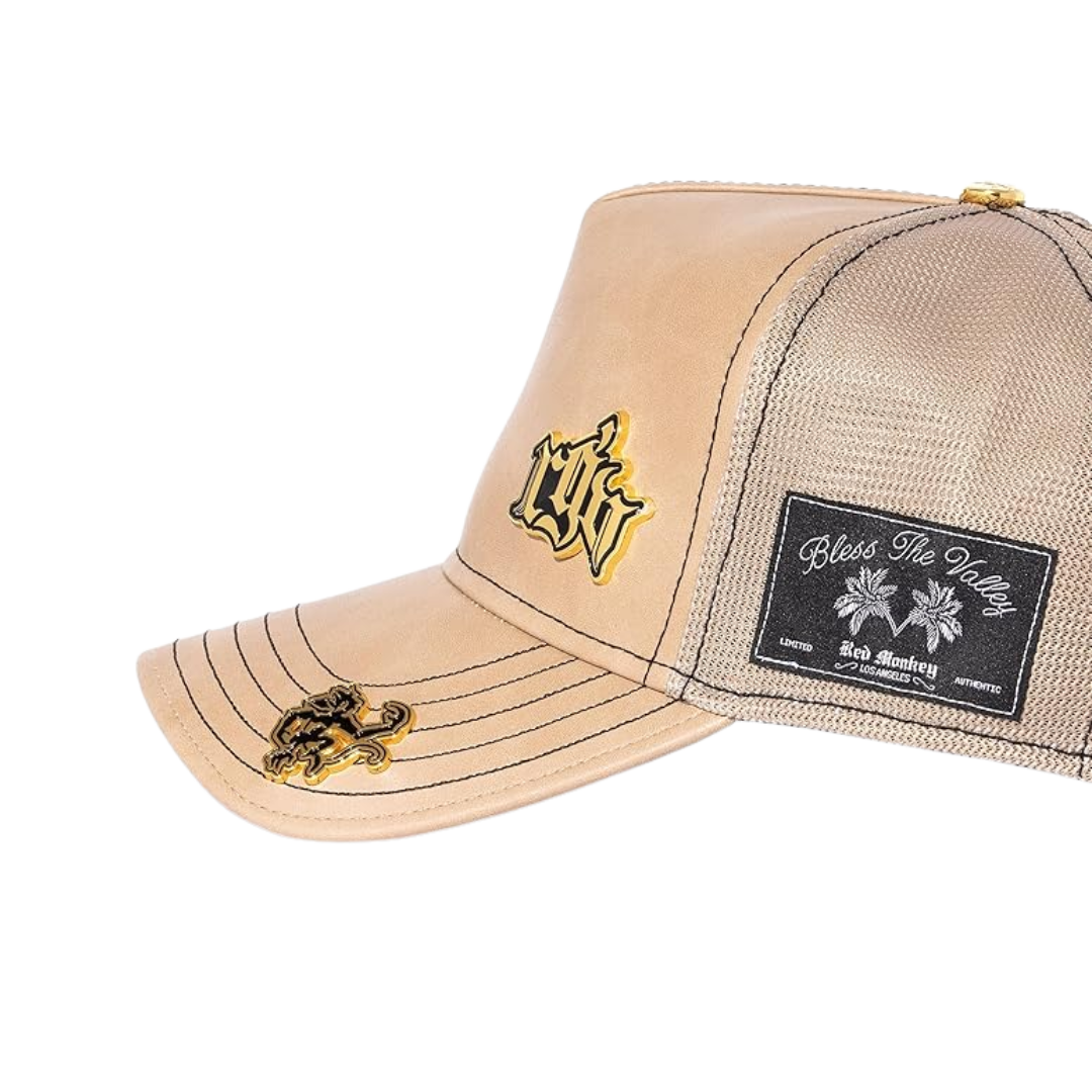 Red Monkey Men's Bless The Valley Brown Cap - Premium Snapback Hat