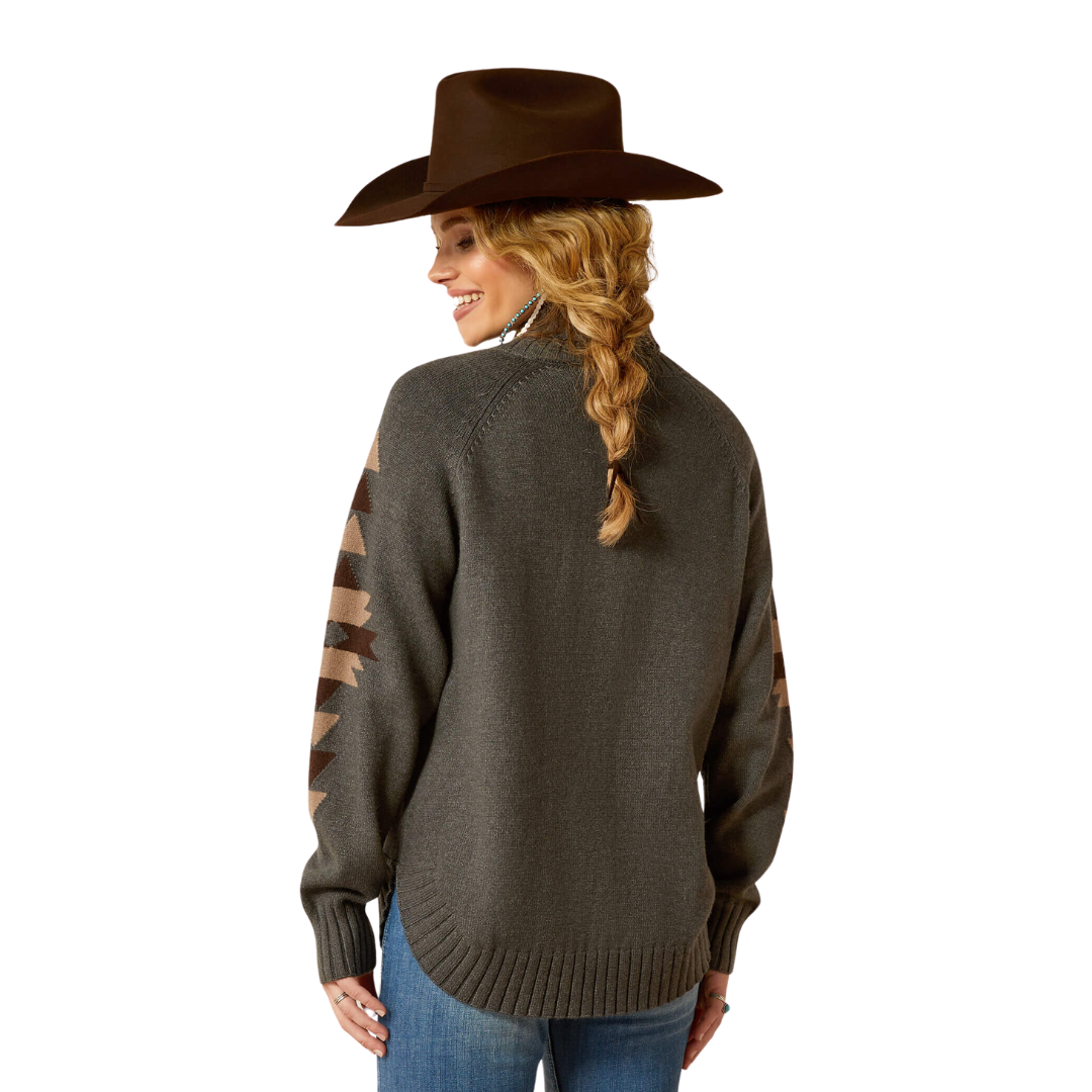 Ariat Women's Heather Grey Sweater: Cozy Fall Style