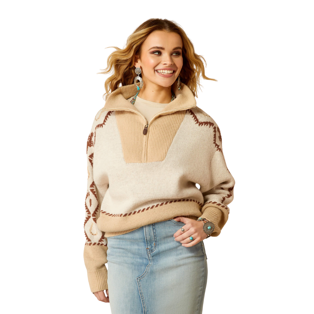 Ariat Women's Wild West Horseshoe Sweater - Western Style Statement