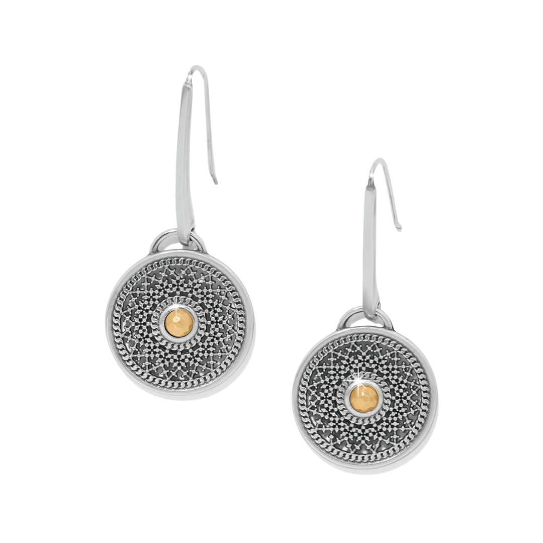 Stunning Brighton Women's Ferrara French Silver-Gold Earrings