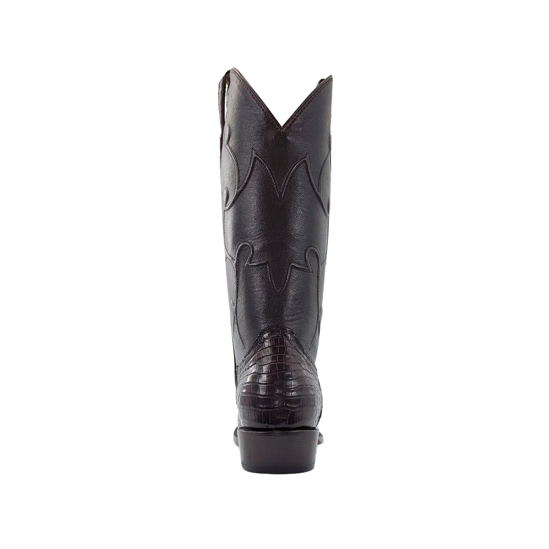 R. Watson Nile Crocodile Chocolate Western Boots