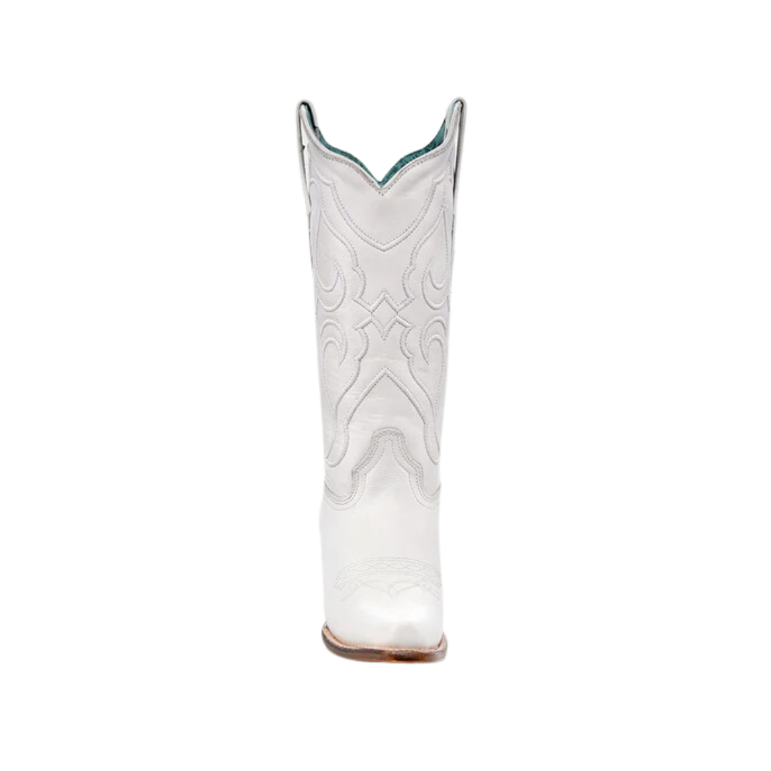 Corral Women's Embroidery Snip White Boots - Elegant Western Style