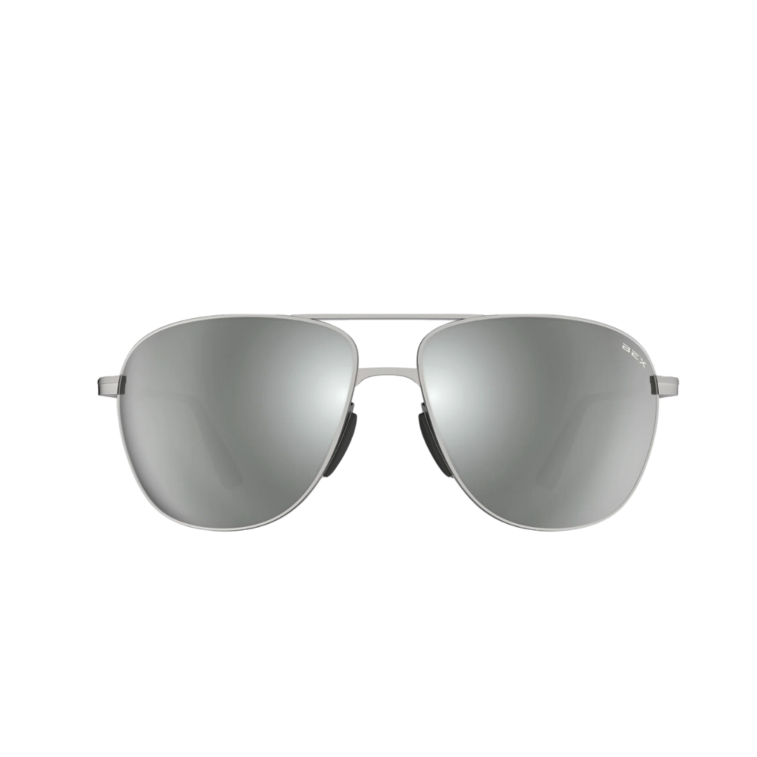 Bex Nova Matte Silver Gray Glasses - Adventure-Ready Aviator Design