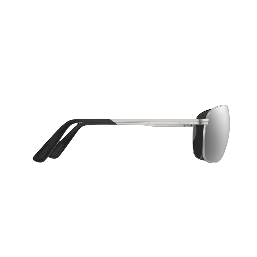 Bex Nova Matte Silver Gray Glasses - Adventure-Ready Aviator Design
