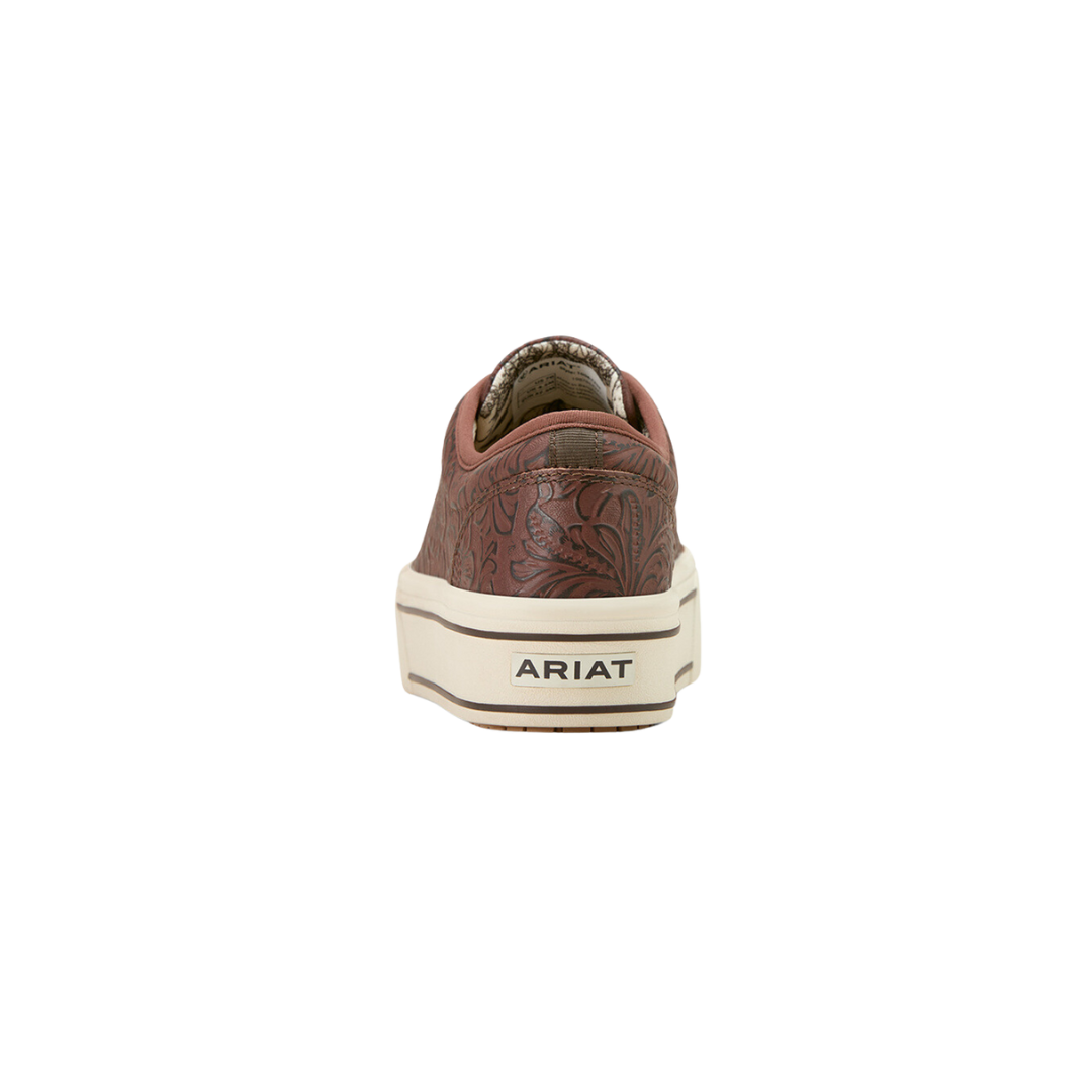 Ariat Women's Skylar Floral Emboss Lace Up Brown Shoes