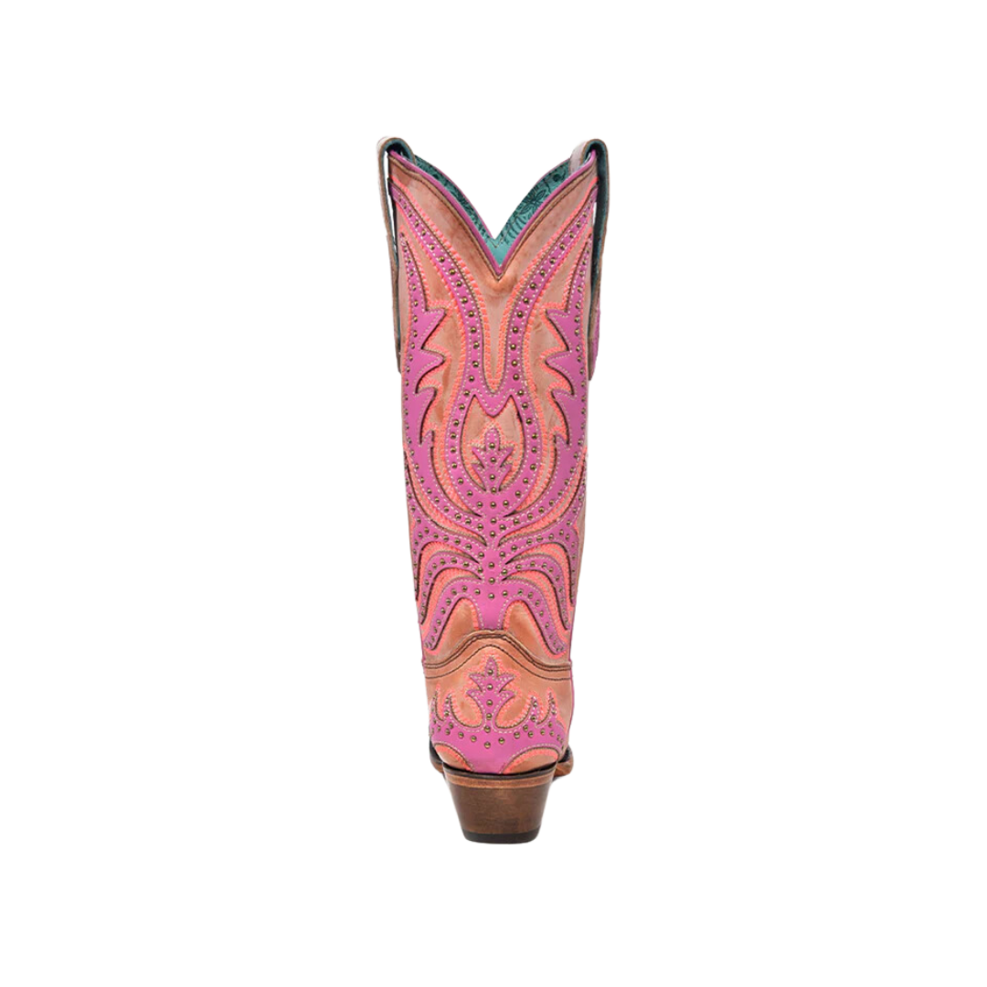 "Corral Women's Pink Neon Overlay Boots - Style, Western, Quality"