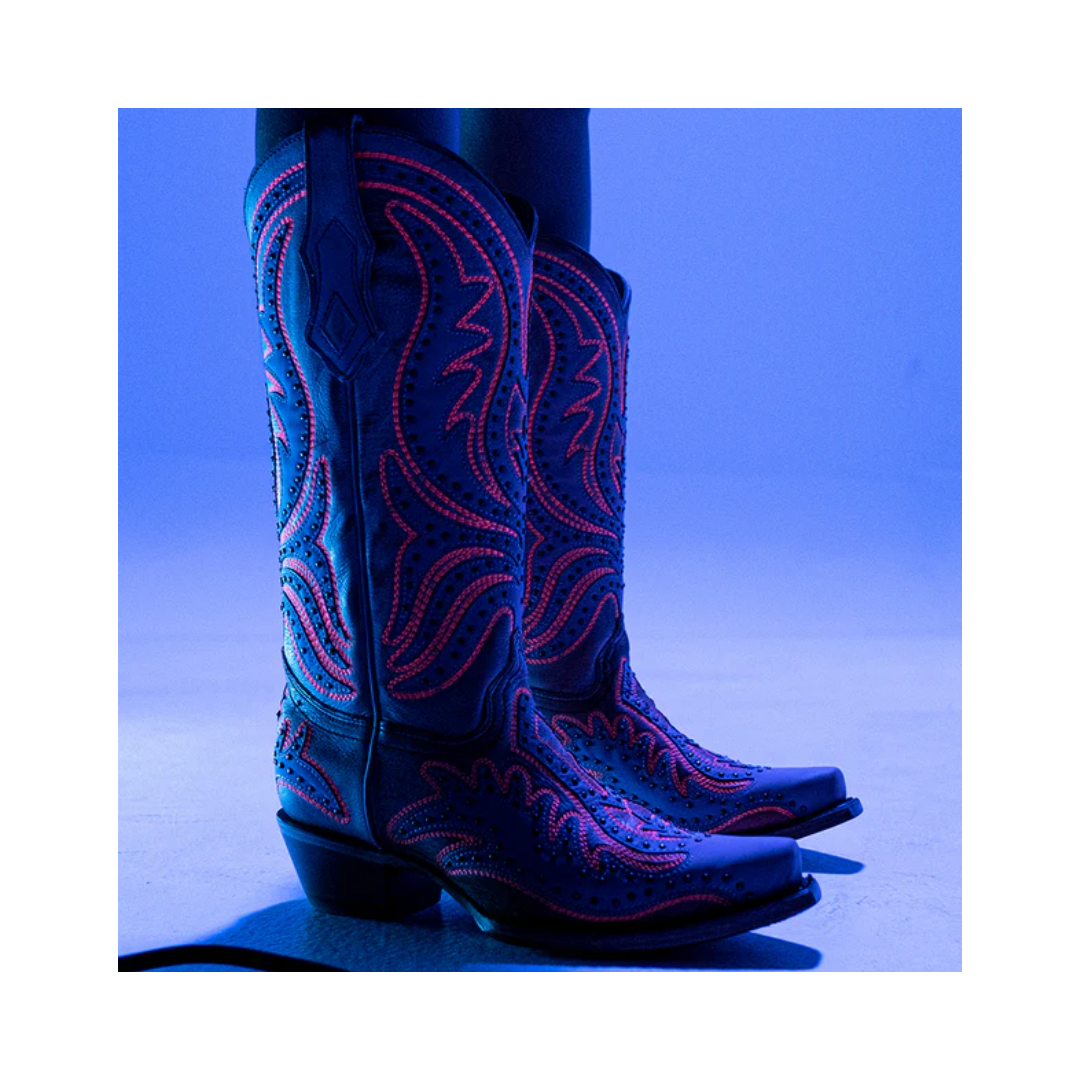 "Corral Women's Pink Neon Overlay Boots - Style, Western, Quality"