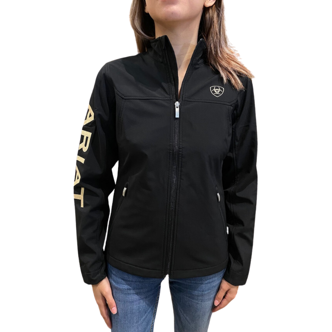 Ariat Women's Team Logo Black & Gold Jacket - Western Style