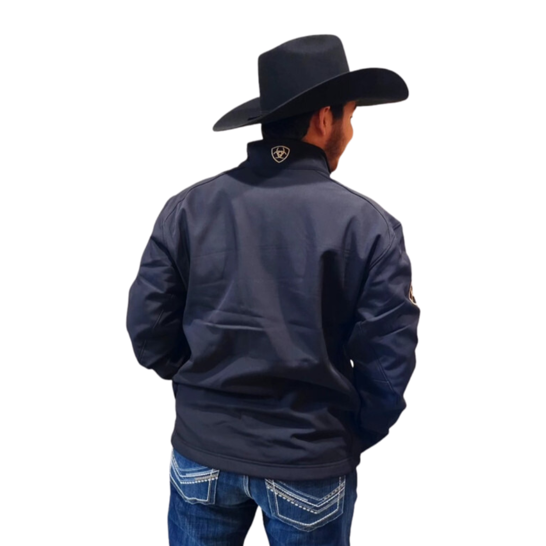 Ariat Men's Logo Softshell Black & Gold Jacket: Western Style & Quality