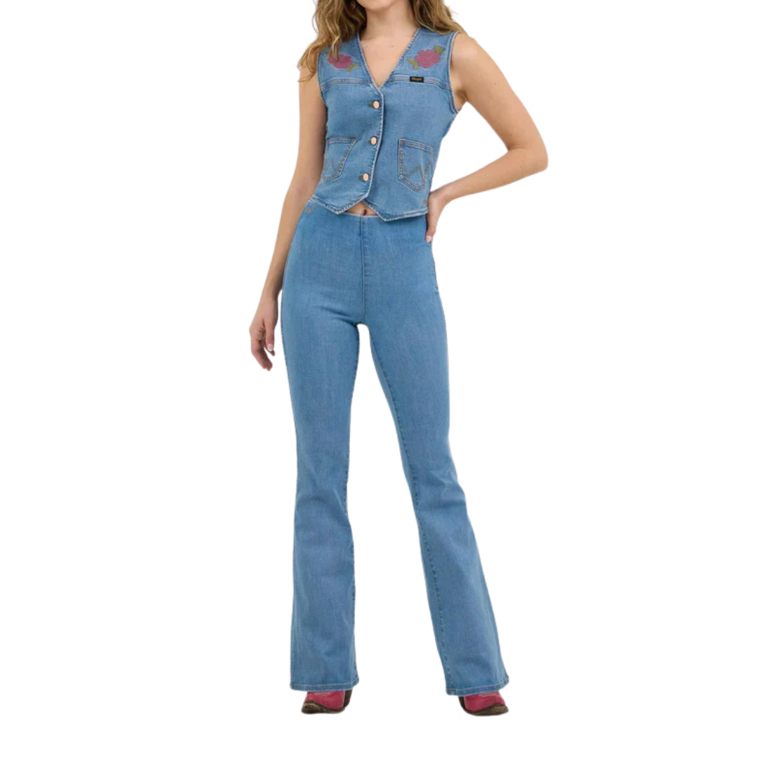 Shop Wrangler Women's Lainey Wilson Flare Blue Jeans