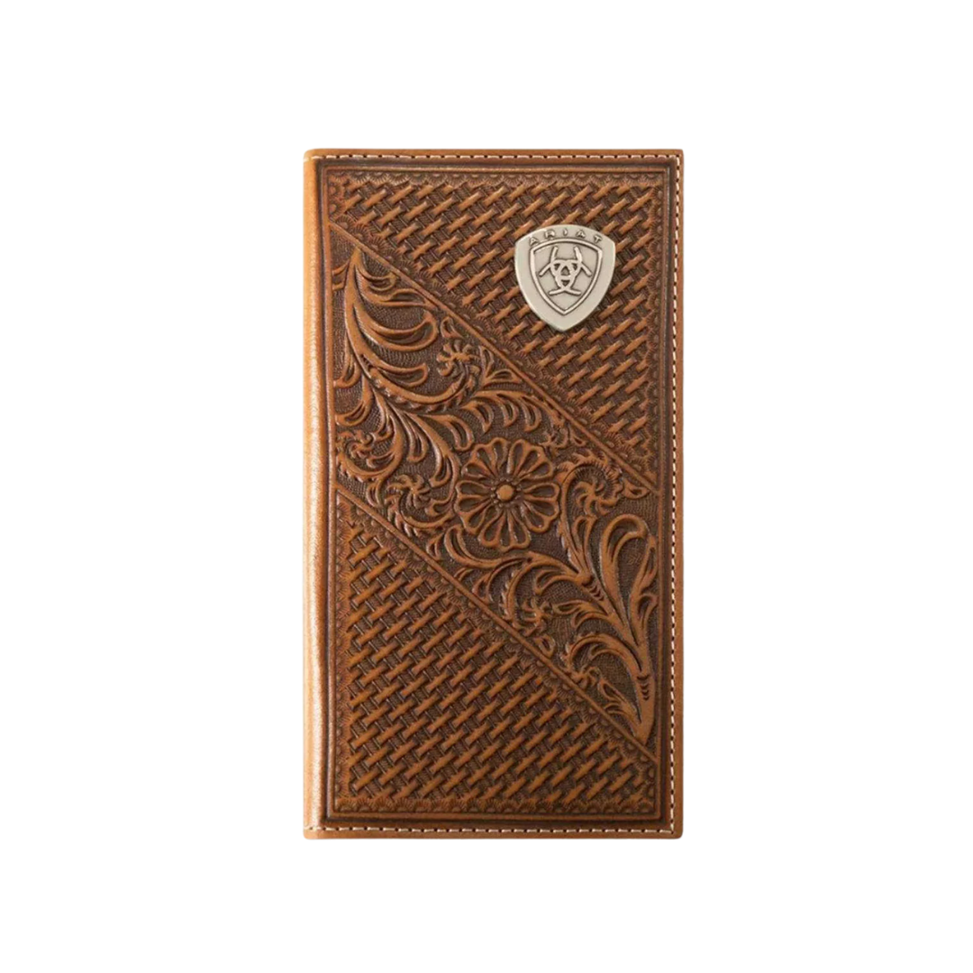 Ariat Men's Tan Rodeo Wallet - Western Style Leather Purse