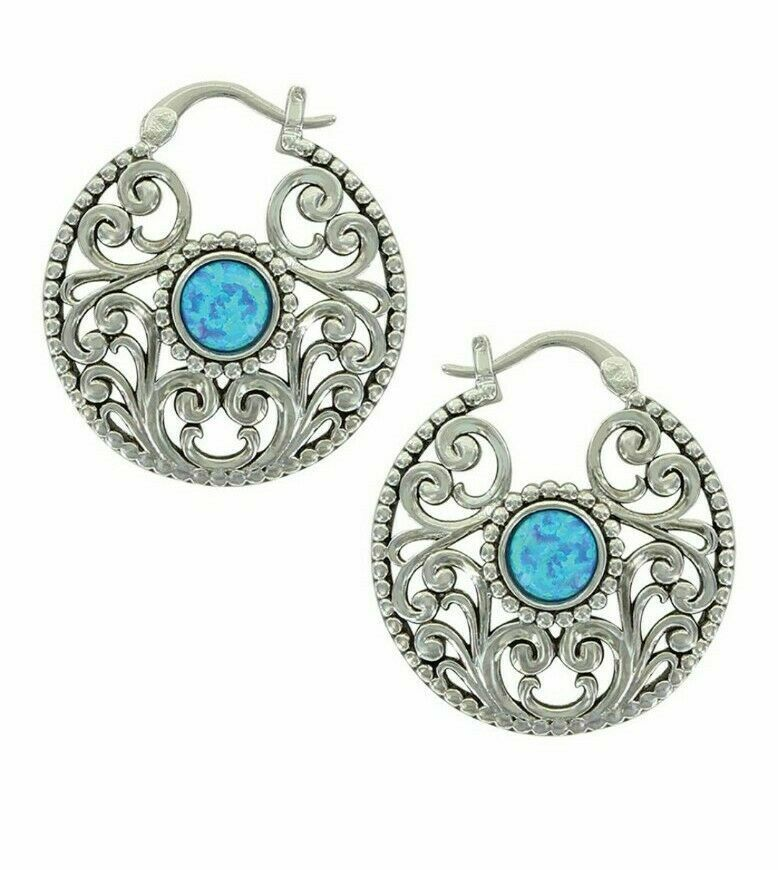 Montana Women's Silversmiths Earrings | Elegant Filigree Silver Hoops ...