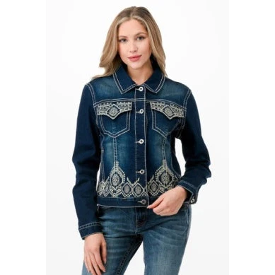 Western Style Dark Blue Denim Jacket | The Boot Jack