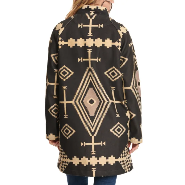Shop Fashion Express Women's Black & White Aztec Print Jacket