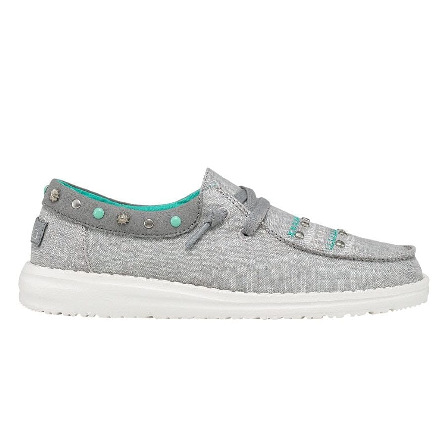 Hey Dude Women's Wendy Annex Rodeo Moc Shoes – Grey Turquoise