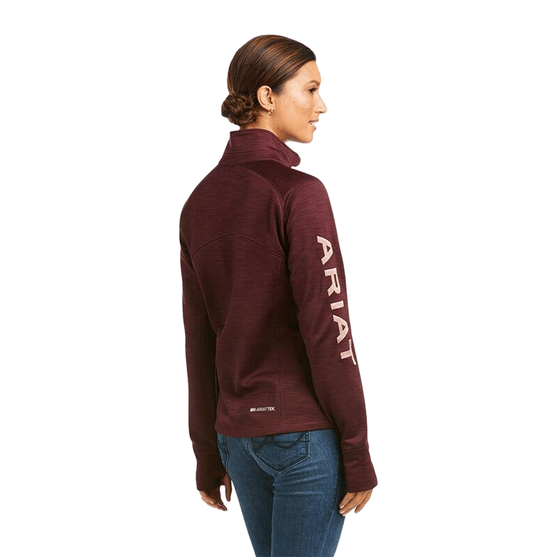 Stay stylish and cozy with Ariat Windsor Wine Half Zip Sweatshirt